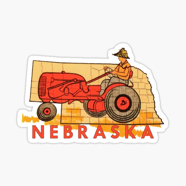 "Vintage Nebraska Travel Decal" Sticker for Sale by hilda74 | Redbubble