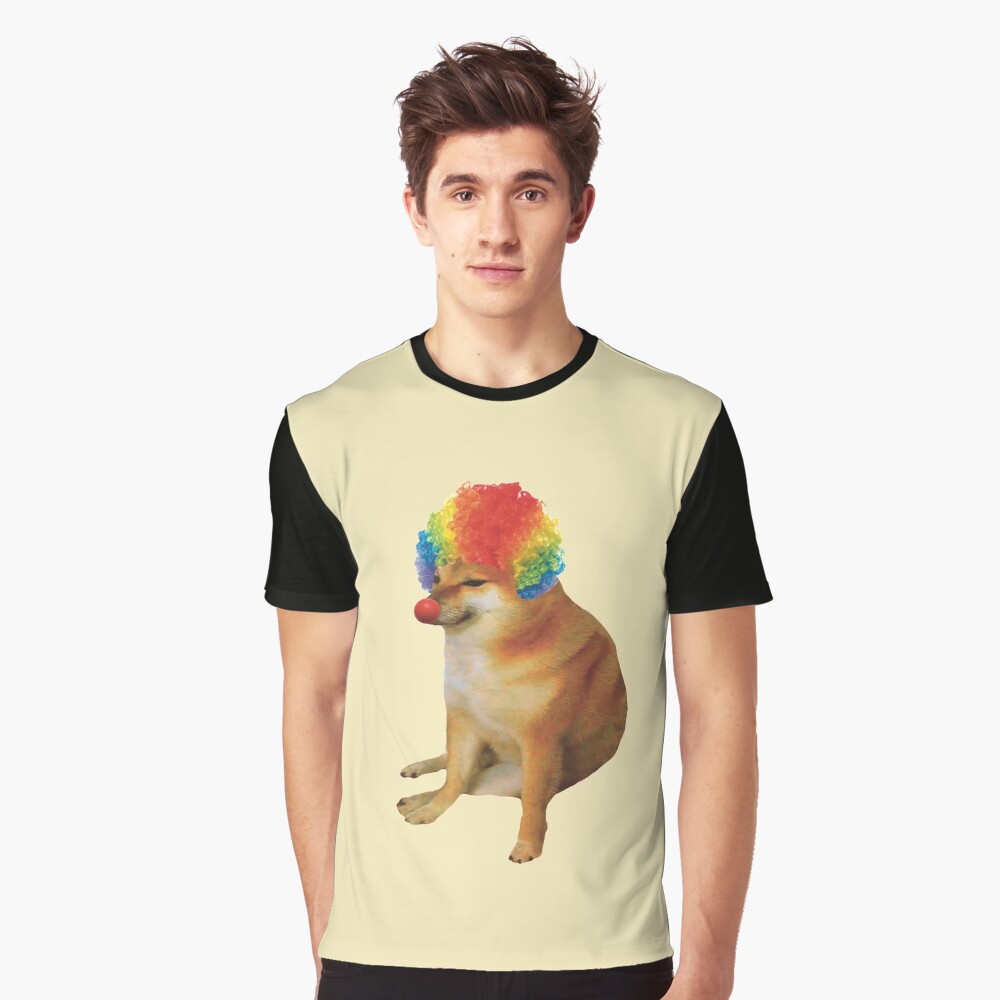 "Cheems Doge Clown" Sticker for Sale by DonatasSab | Redbubble