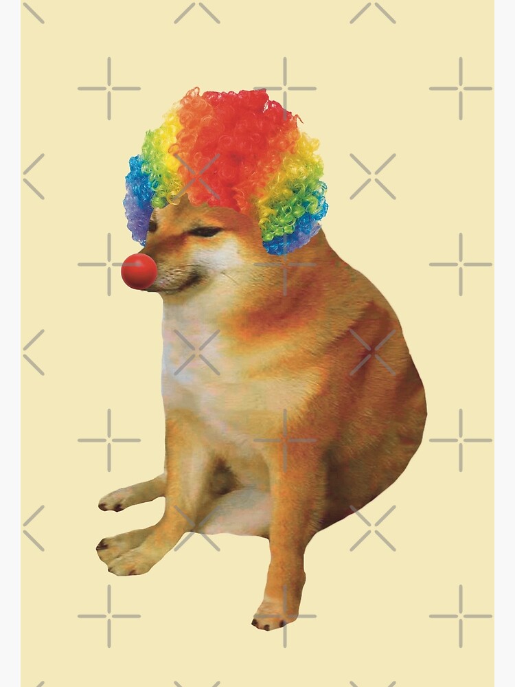 "Cheems Doge Clown" Photographic Print for Sale by DonatasSab | Redbubble