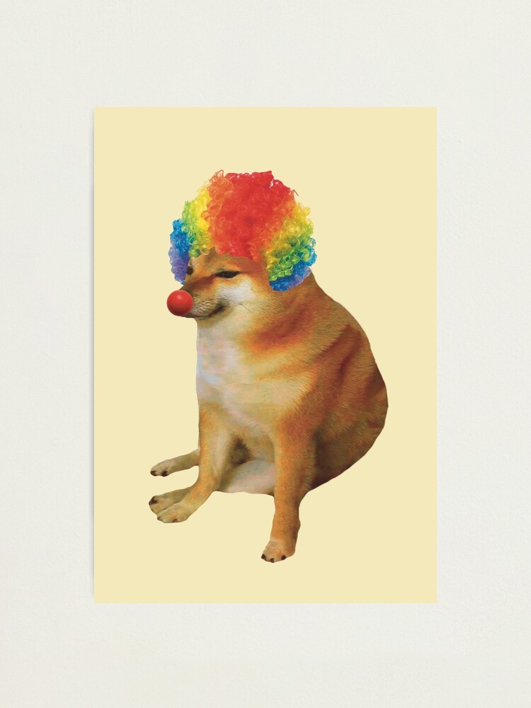 Lámina fotográfica «Payaso Cheems Doge» de DonatasSab | Redbubble