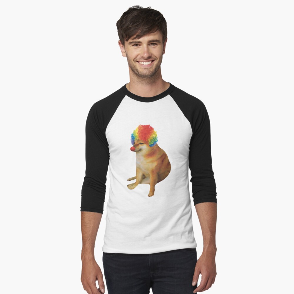 "Cheems Doge Clown" Sticker for Sale by DonatasSab | Redbubble
