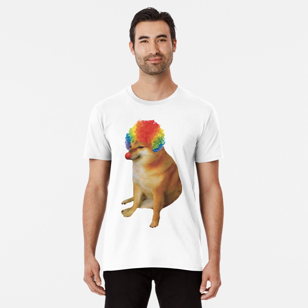 "Cheems Doge Clown" Sticker for Sale by DonatasSab | Redbubble