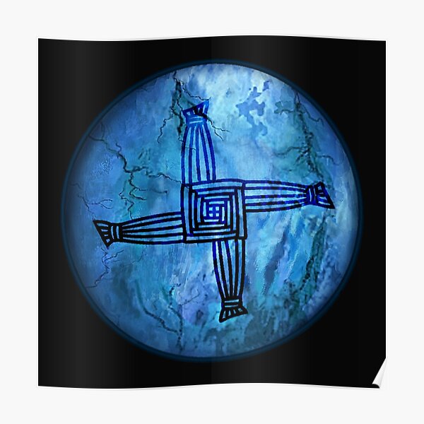 "Brigids Cross Symbol" Poster for Sale by Celtic-Whispers | Redbubble