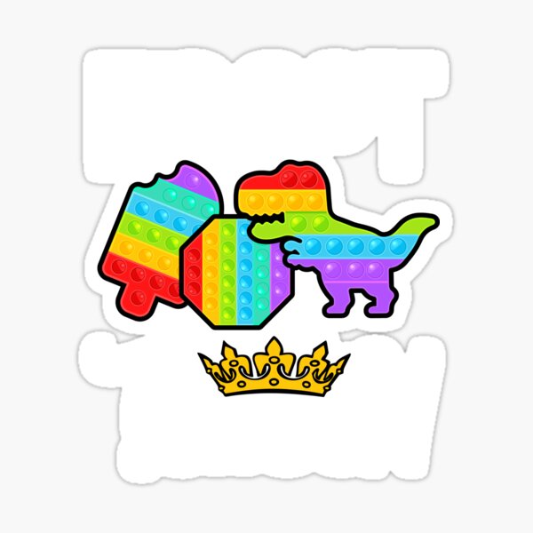 Pegatina «Paleta Fidget Queen Popit Pop It Bunt T Rex» de WoollyWonder ...