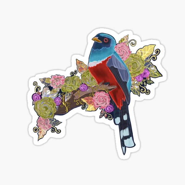 "Neon Aviary In The Glitter Garden" Sticker for Sale by RomantzArt ...
