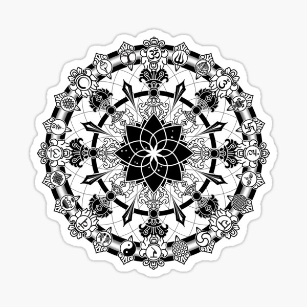"Ashoka Chakra - Black" Sticker for Sale by nrgeorge | Redbubble