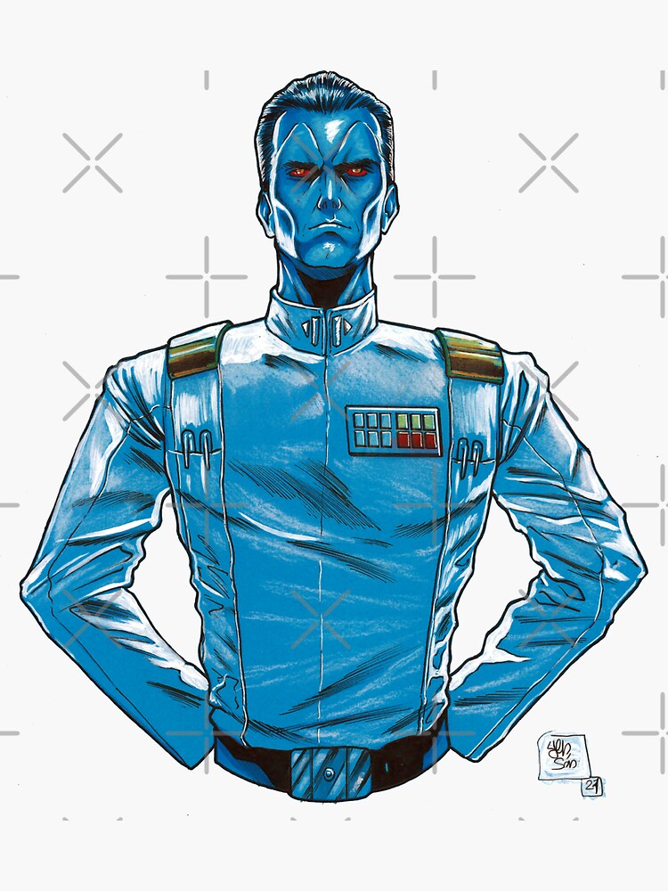 "Admiral Thrawn" Sticker by Yensan | Redbubble