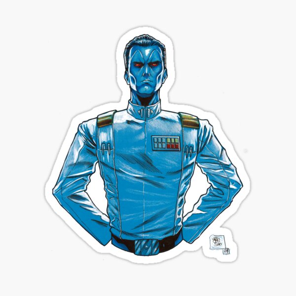 "Admiral Thrawn" Sticker for Sale by Yensan | Redbubble