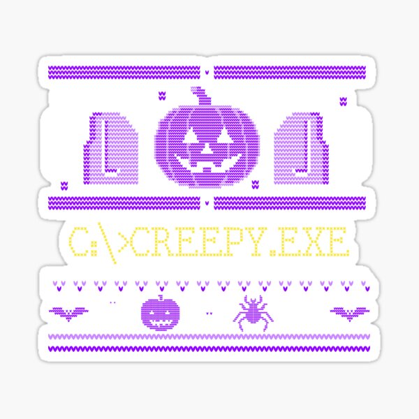 Computer Geek Creepy Exe Sticker For Sale By Computergeeksts Redbubble