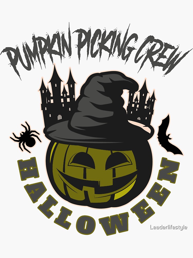 "Pumpkin Picking Crew" Sticker for Sale by Leaderlifestyle | Redbubble