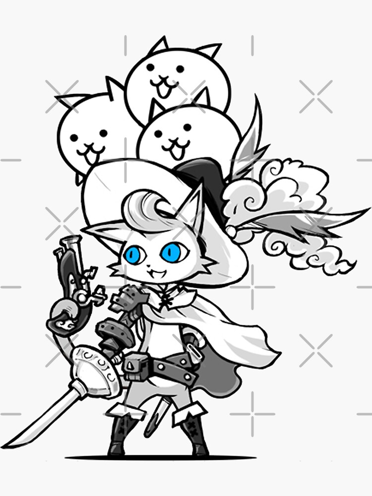 " battle cats" Sticker for Sale by hinatow | Redbubble