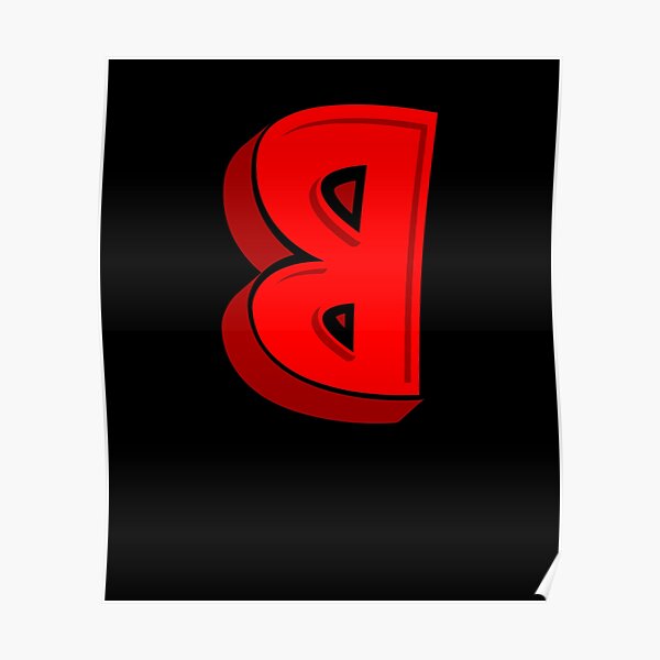 "Backwards Letter B Alphabet" Poster for Sale by ZiesMerch | Redbubble