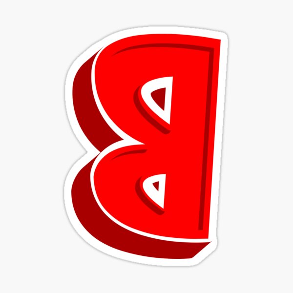 "Backwards Letter B Alphabet" Sticker for Sale by ZiesMerch | Redbubble