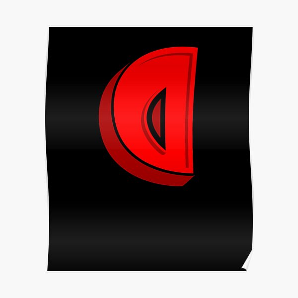 "Backwards Letter D Alphabet" Poster for Sale by ZiesMerch | Redbubble