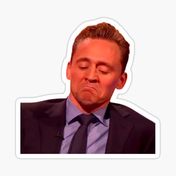 "Sad tom hiddleston" Sticker for Sale by DinoMars | Redbubble