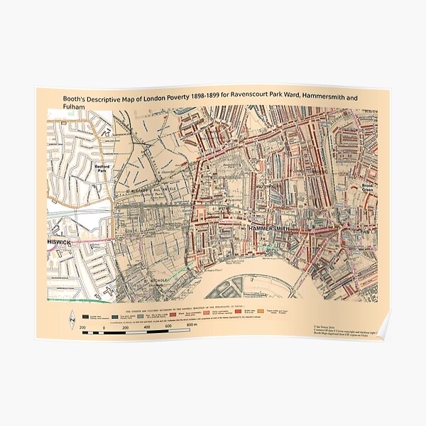 "Booth's Map of London Poverty for Ravenscourt ward, Hammersmith ...