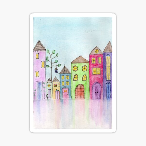 "Happy Homes" Sticker for Sale by nathifascc | Redbubble