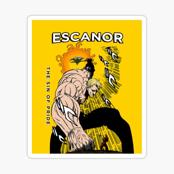 "Escanor - The Sin of pride ( Nanatsu No Taizai ) Essential" Sticker ...