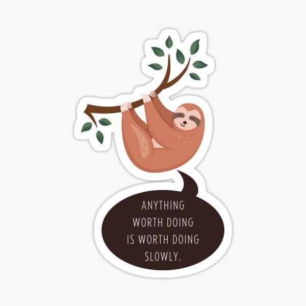 "Hanging Sloth" Sticker by PetvioCapital | Redbubble