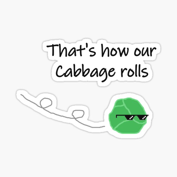 "Cartoon Cabbage Rolls" Sticker for Sale by SpasmicBoots | Redbubble