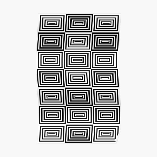 "Rectangle inside a Rectangle v2 in Alternating Pattern in Black and ...