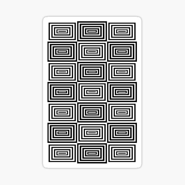 "Rectangle inside a Rectangle v2 in Alternating Pattern in Black and ...