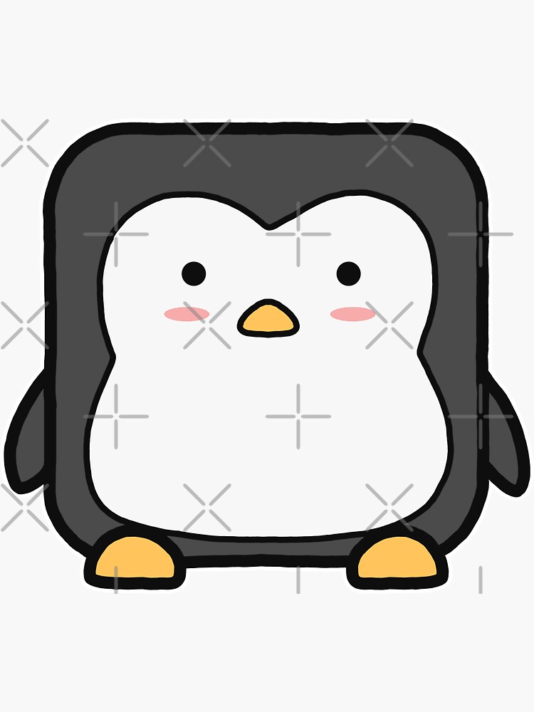 "Kawaii Square Penguin" Sticker for Sale by Sthyouneed | Redbubble