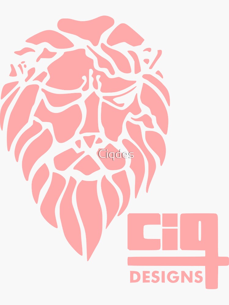 "Ciq Designs Signature Pink Brand Art" Sticker for Sale by Ciqdes ...