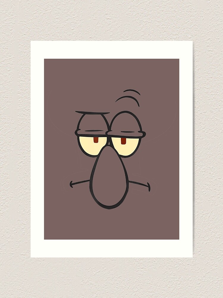 "SpongeBob SquarePants Squidward Face " Art Print for Sale by cyyxi ...