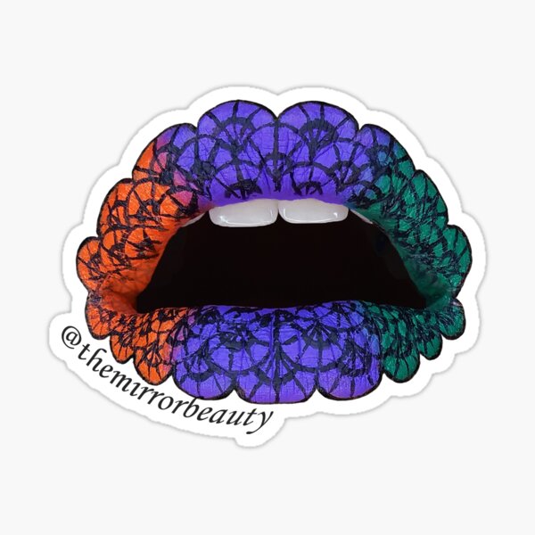 "Halloween lace lips v2" Sticker by themirrorbeauty | Redbubble