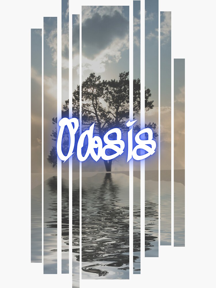 "Oasis" Sticker by IdeaOcean | Redbubble