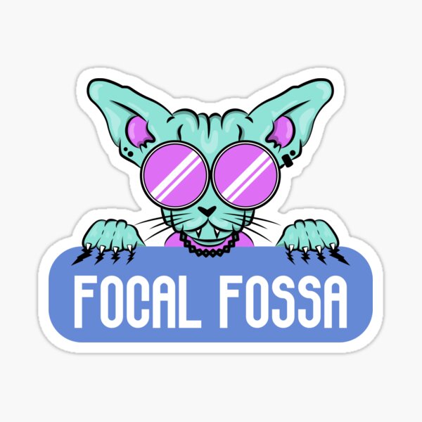 "Focal Fossa Ubuntu" Sticker for Sale by UbuntuFanTees | Redbubble