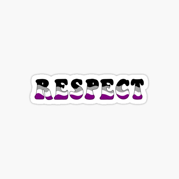 "Retro RESPECT (Ace Flag)" Sticker for Sale by CelestialTabby | Redbubble