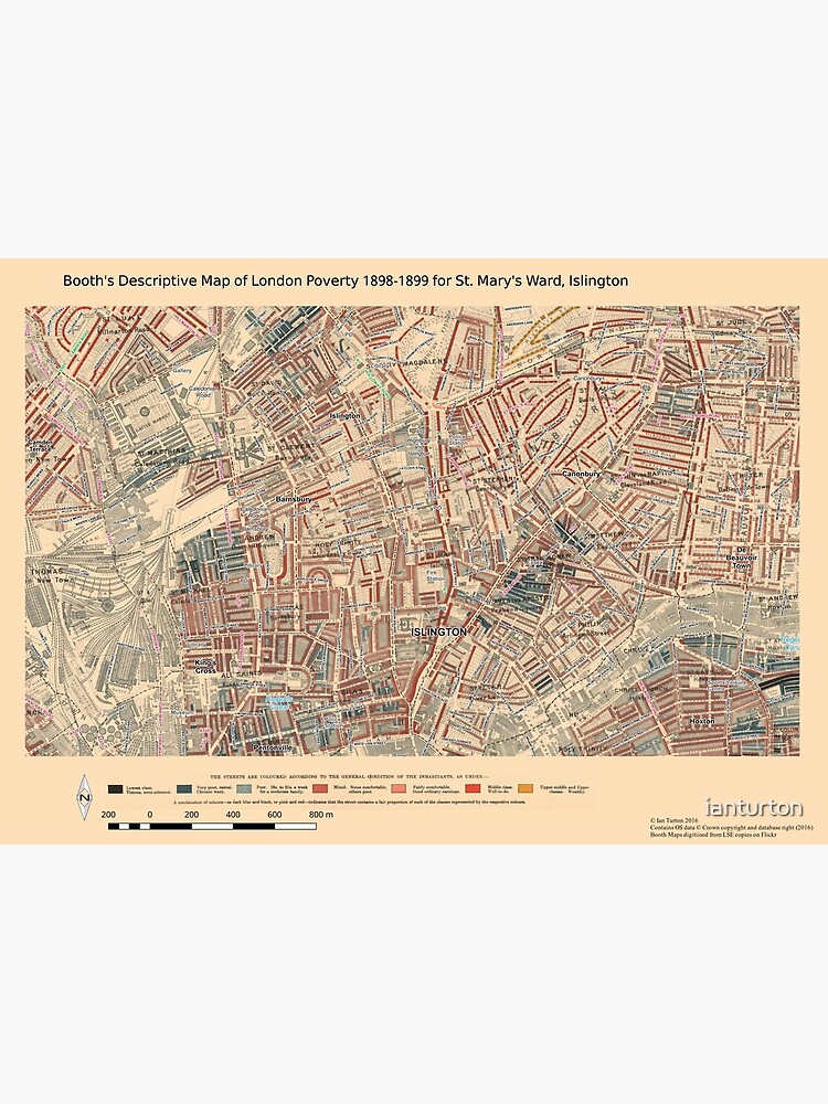 Lámina fotográfica «El mapa de Booth de Londres La pobreza para el ...