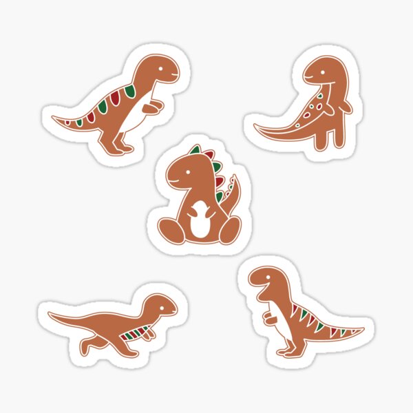 "Pack christmas gingerbread t rex" Sticker for Sale by galax-C | Redbubble