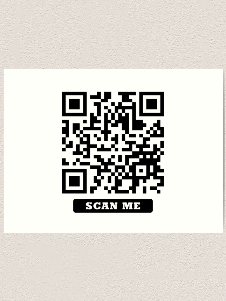 "QR CODE | SCAN ME Scanable QR Code" Art Print by ClassyParadiso | Redbubble