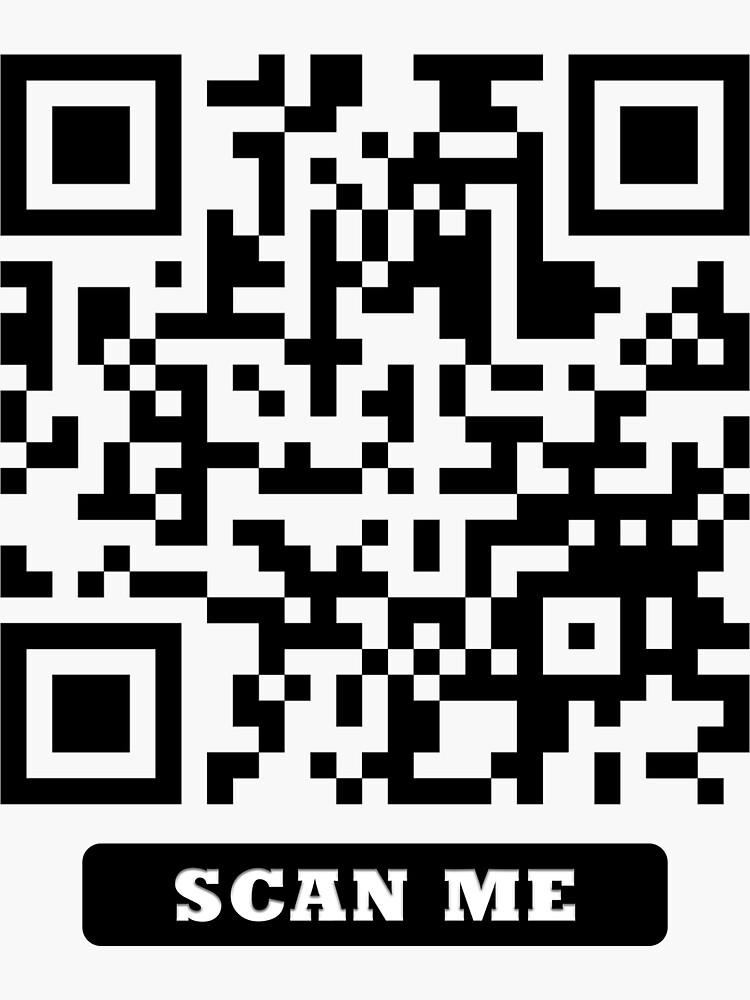 Pegatina «CÓDIGO QR | SCAN ME Código QR escalable» de ClassyParadiso ...