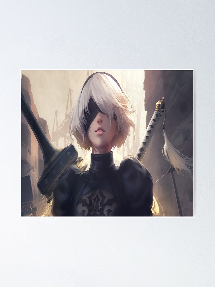 "Nier automata - 2B" Poster for Sale by akiko75 | Redbubble