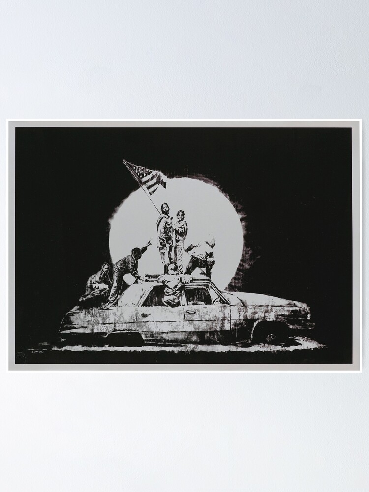 "Banksy Flag Art" Poster for Sale by SharpWallArts | Redbubble