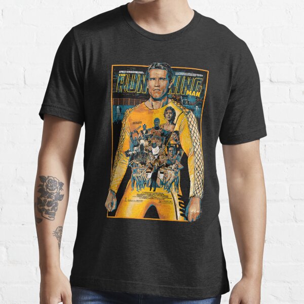 "The Running Man Poster" T-shirt for Sale by AnthonyPacheco | Redbubble ...