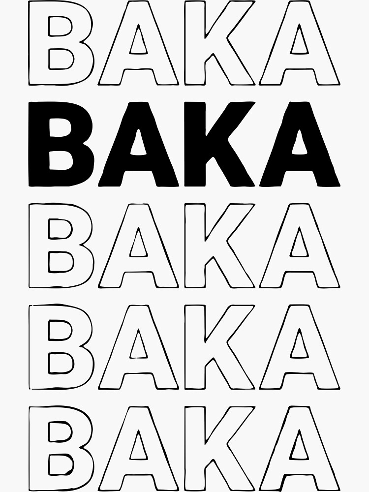"Aesthetic Baka Word" Sticker for Sale by SingoTYZ | Redbubble