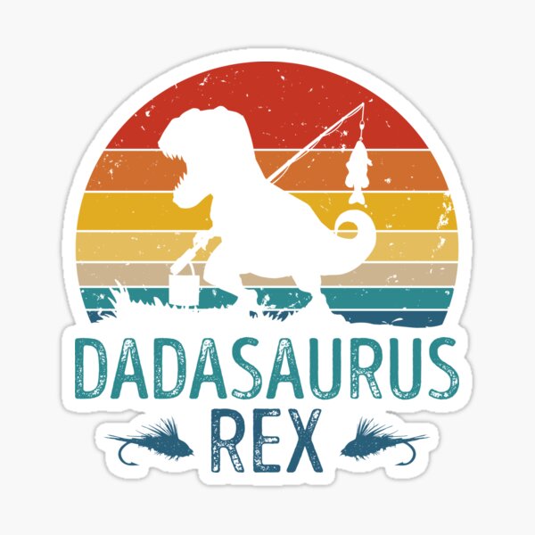 "Dadasaurus Fishsaurus Rex Vintage" Sticker for Sale by StephenShopus ...