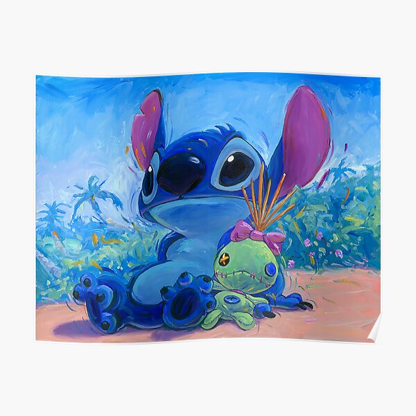 "Stitch on beach" Poster for Sale by emilioazizli | Redbubble