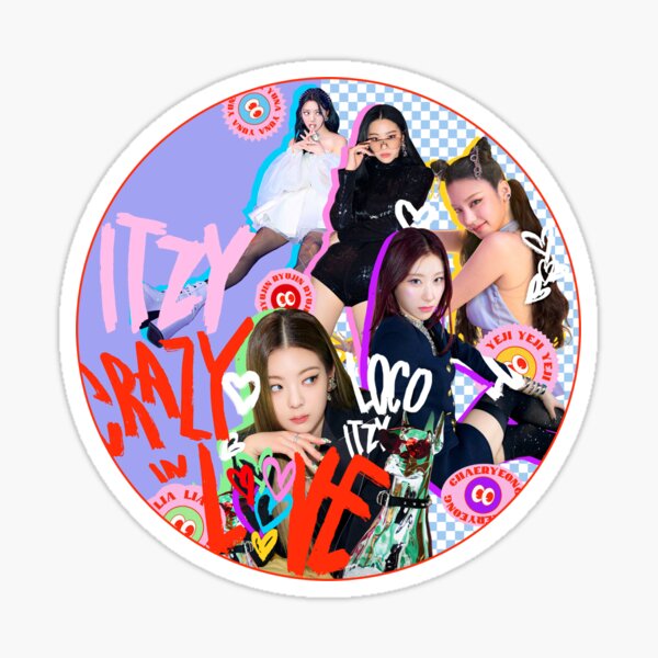 "ITZY - "CRAZY IN LOVE"" Sticker for Sale by lovely-day | Redbubble