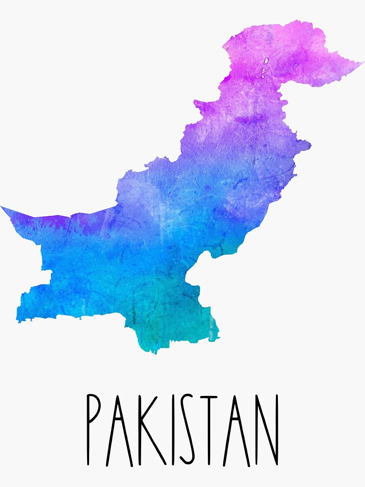 "Pakistan Watercolor Map - Pakistani" Sticker for Sale by MountainD ...