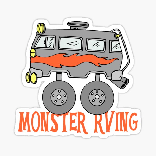 "Monster Camping RVing" Sticker for Sale by SportsT-Shirts | Redbubble