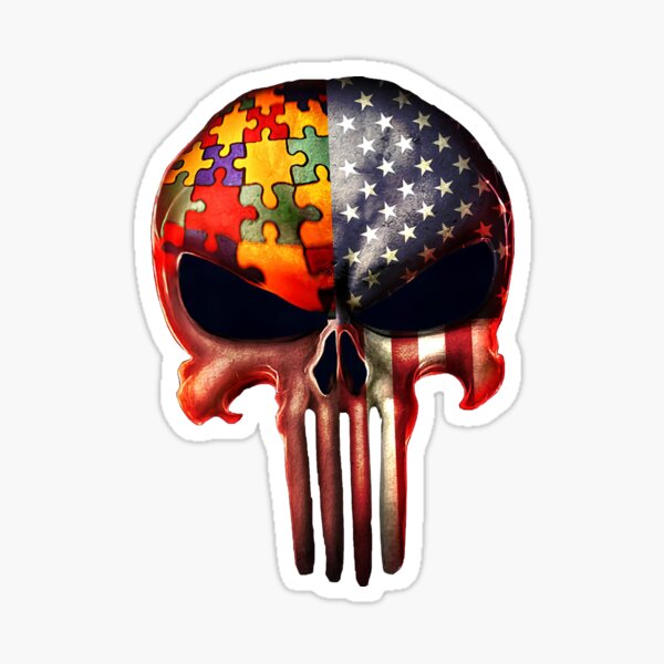 Autism skull sticker decal. Paper & Party Supplies Bumper Stickers ...