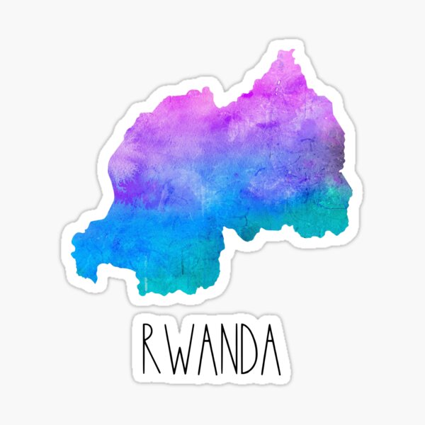 "Rwanda Watercolor Map - Rwandan" Sticker for Sale by MountainD | Redbubble
