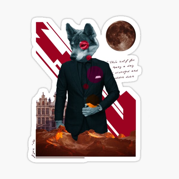 "Mr. Wolf" Sticker for Sale by Nefelibata-shop | Redbubble