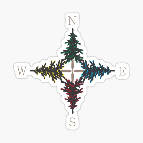 "Nature's Compass" Sticker for Sale by okay-scribbles | Redbubble